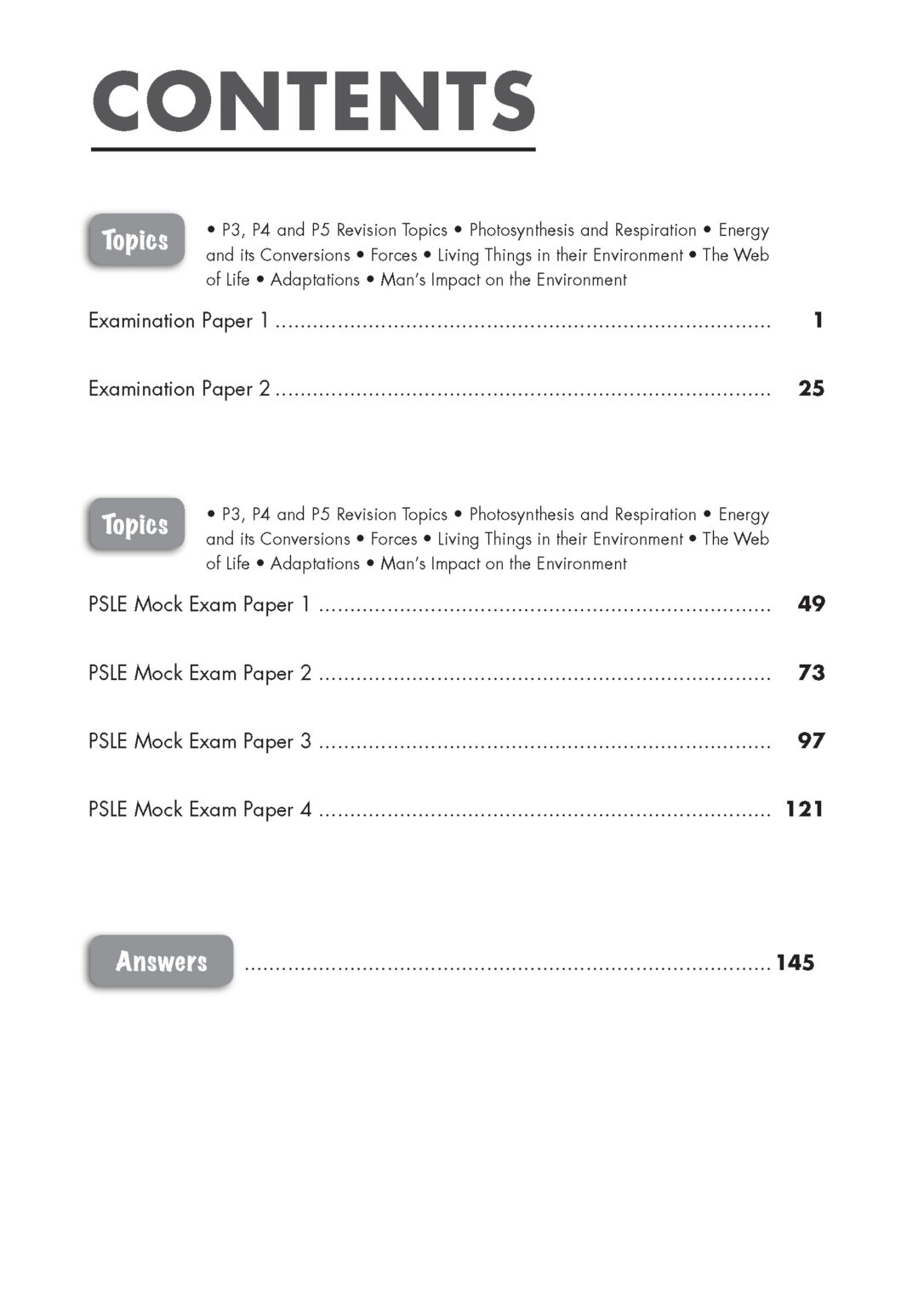 P6 Top Science Examination Papers – EPH