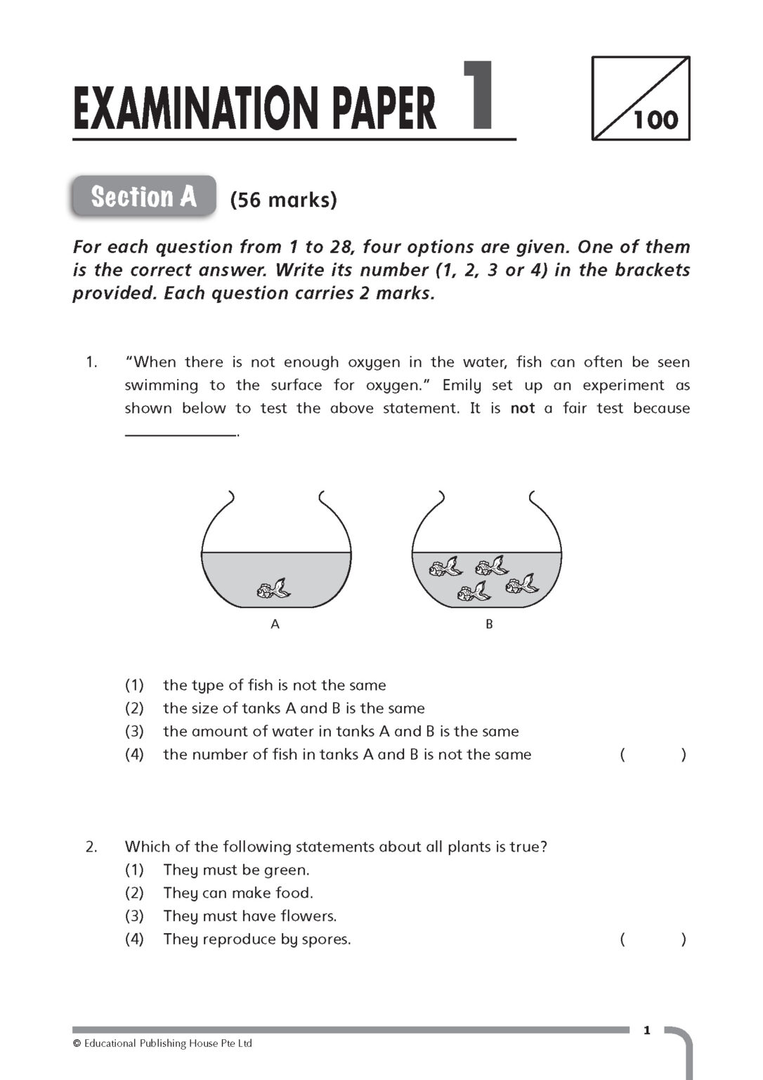 P6 Top Science Examination Papers – EPH