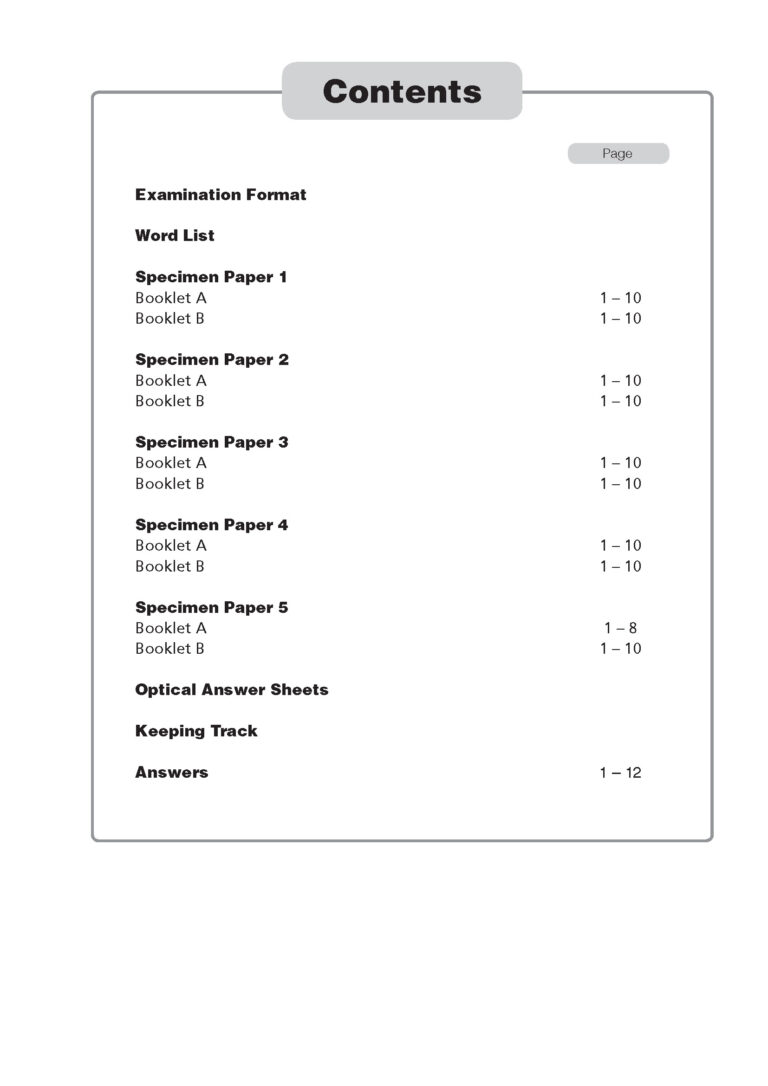 PSLE Foundation Science Specimen Papers – EPH