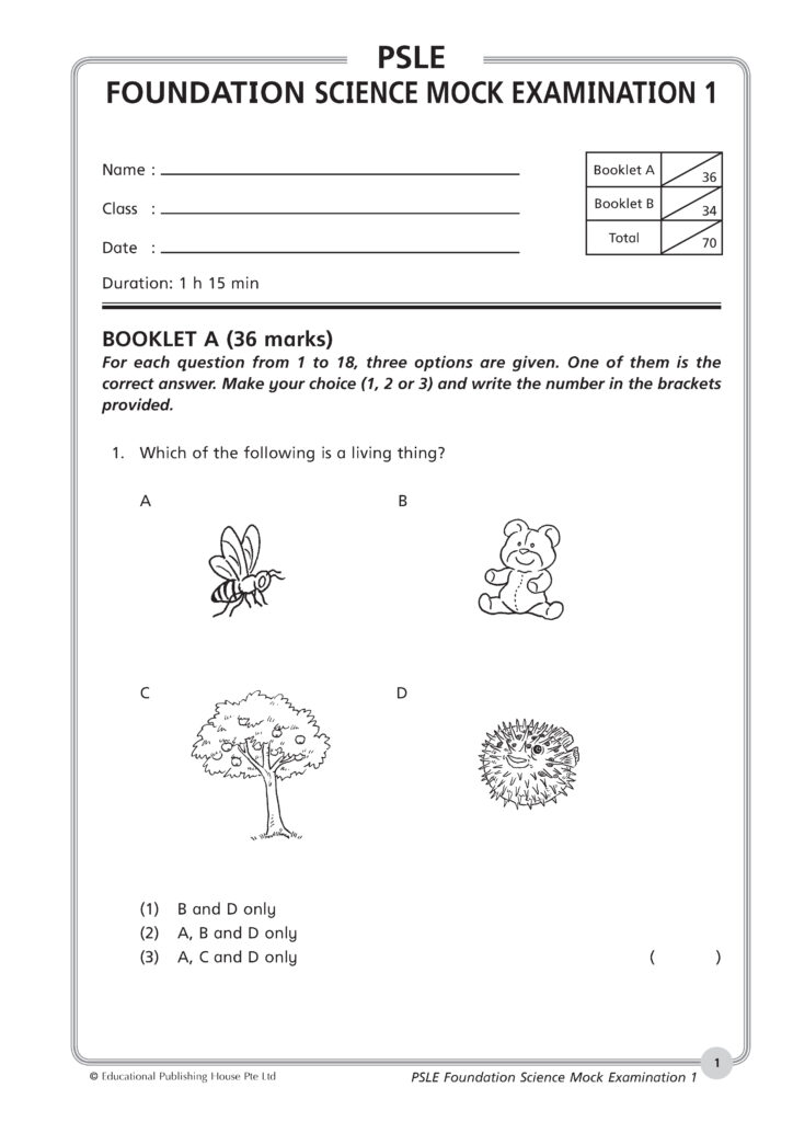 PSLE Foundation Science Mock Exam Papers – EPH