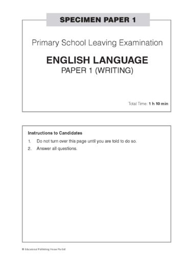 PSLE English Specimen Papers – EPH