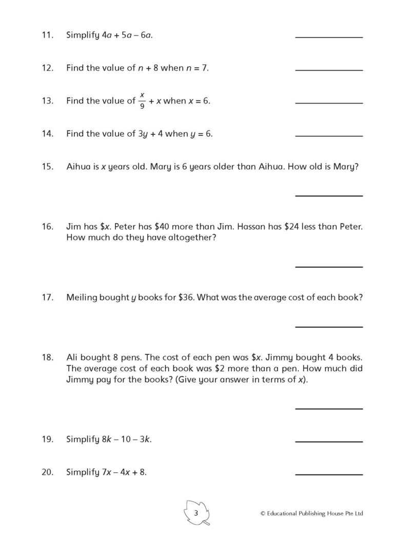 P6 Maths Practice 1000+ – EPH