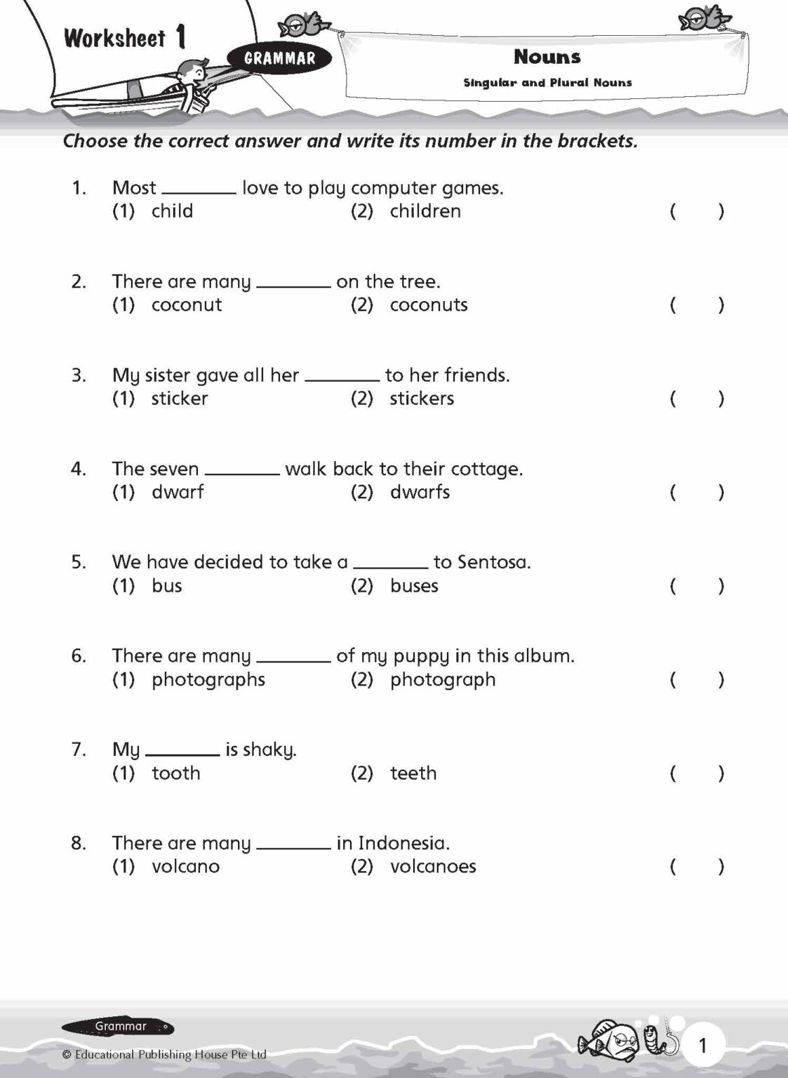 P1 New English Grammar & Vocab Worksheet – EPH