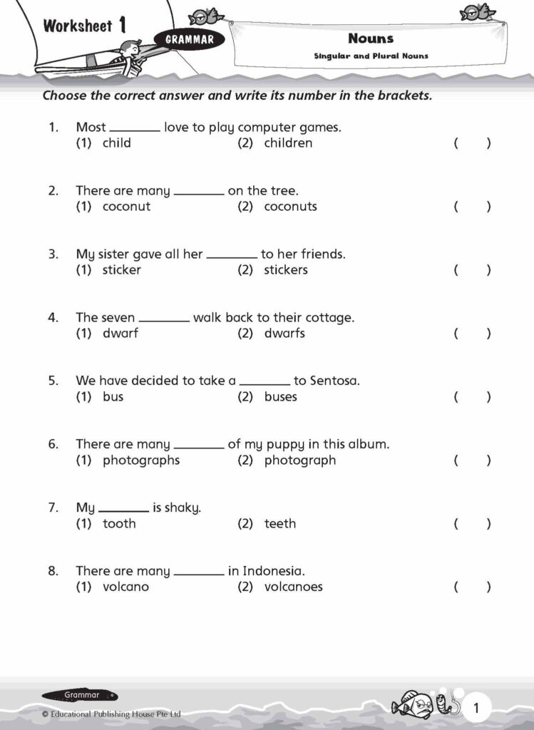 P1 New English Grammar & Vocab Worksheet – EPH