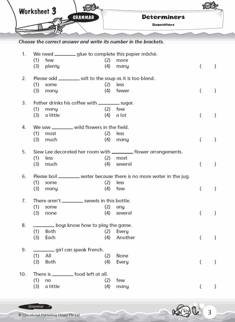 P4 New English Grammar & Vocab Worksheet – EPH