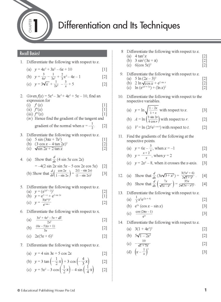 O Level Add Maths 1000+ for Sec 4 – EPH