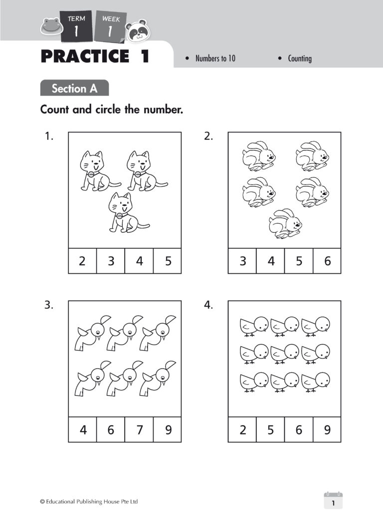P1 Maths Weekly Revision – EPH