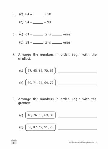 P2 Maths Weekly Revision – EPH