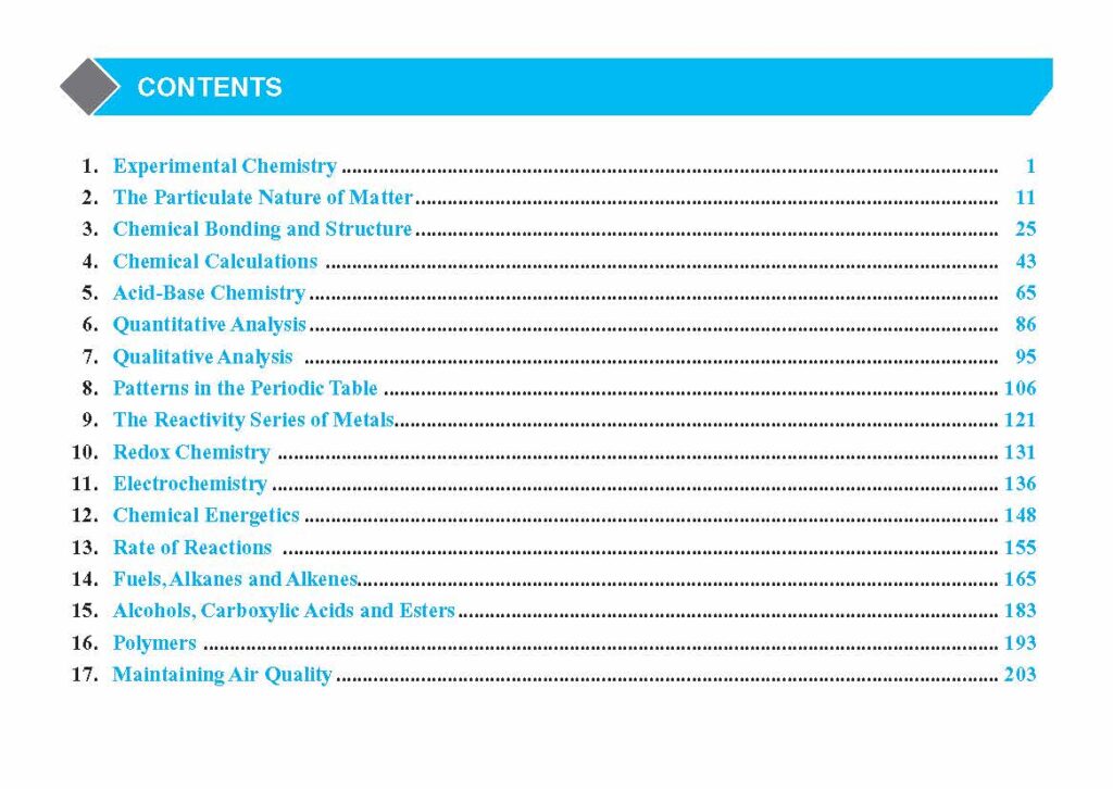 O Level (G3) Chemistry Quick Revision Handbook – EPH
