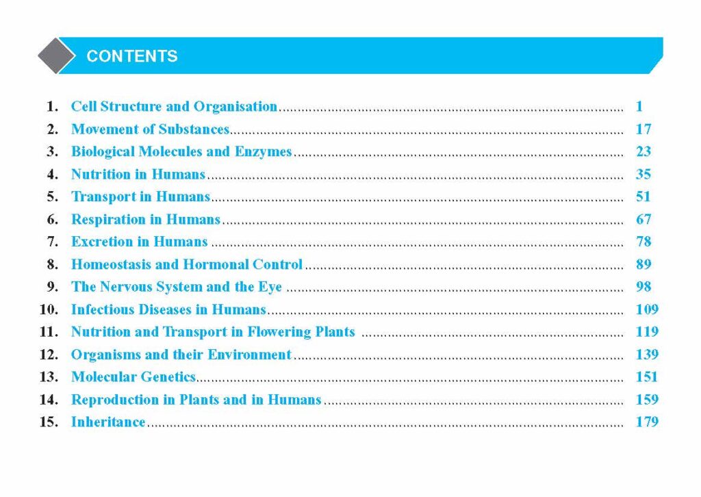 O Level (G3) Biology Quick Revision Handbook – EPH
