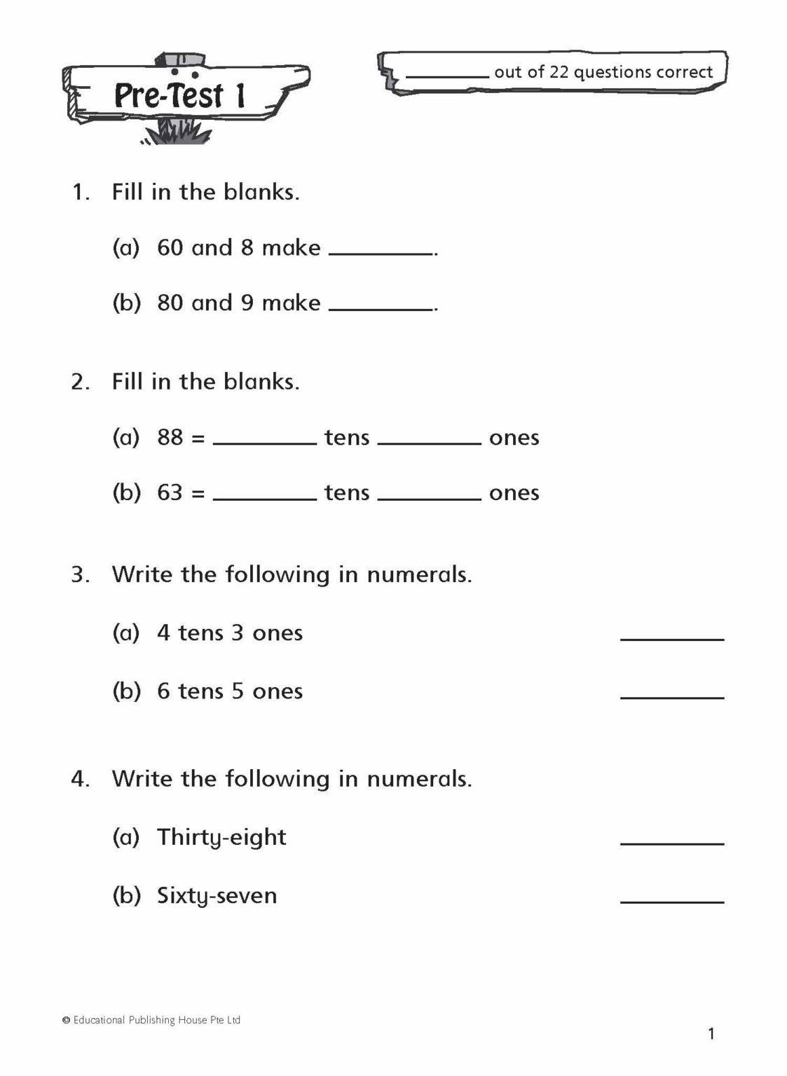 P2 Diagnostic Practice in Maths – EPH