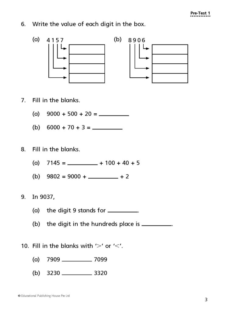 P3 Diagnostic Practice in Maths – EPH