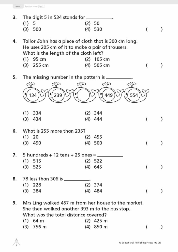 P2 Maths Revision Papers – EPH