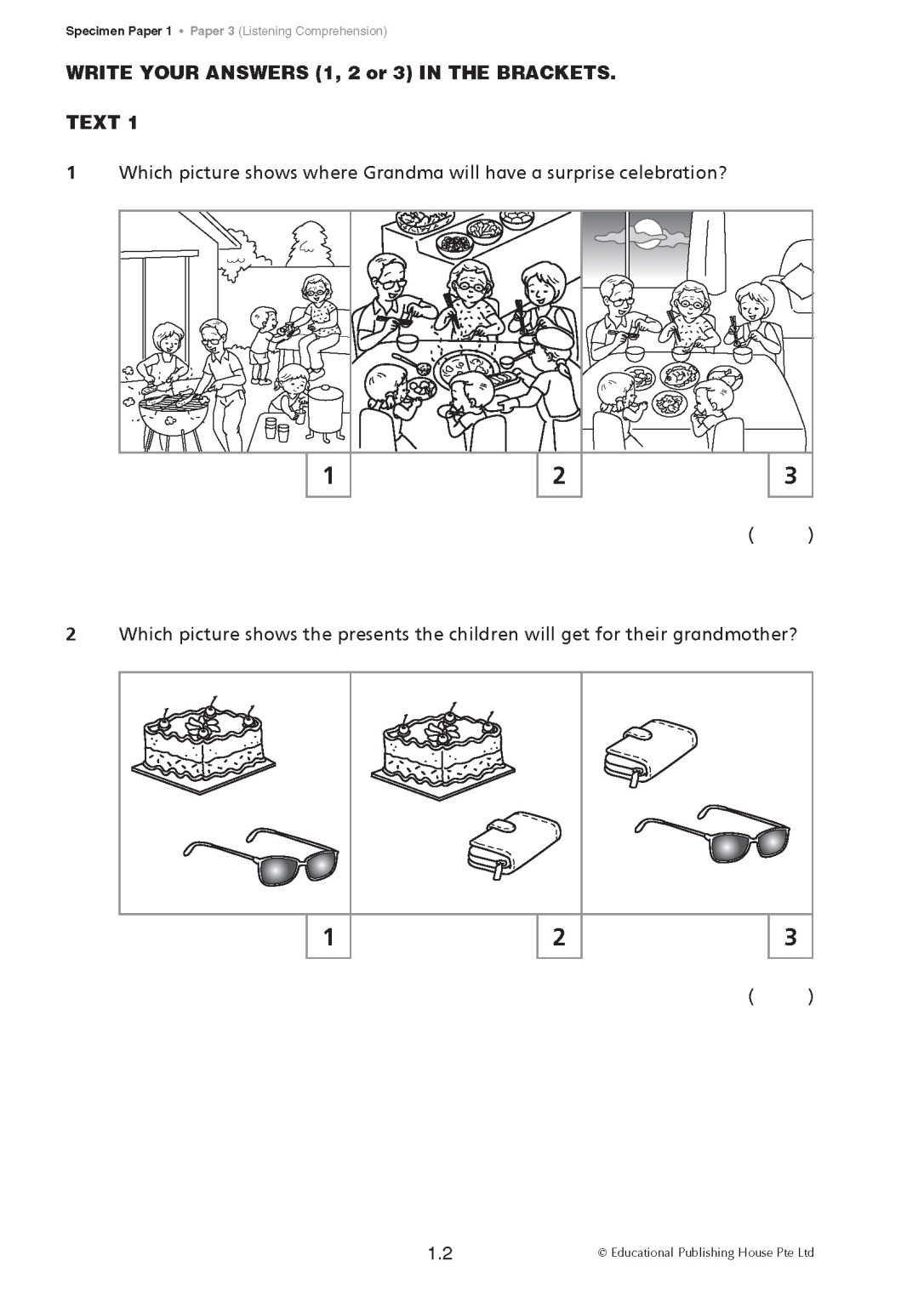 PSLE English Specimen Papers: Paper 3 Listening and Paper 4 Oral – EPH