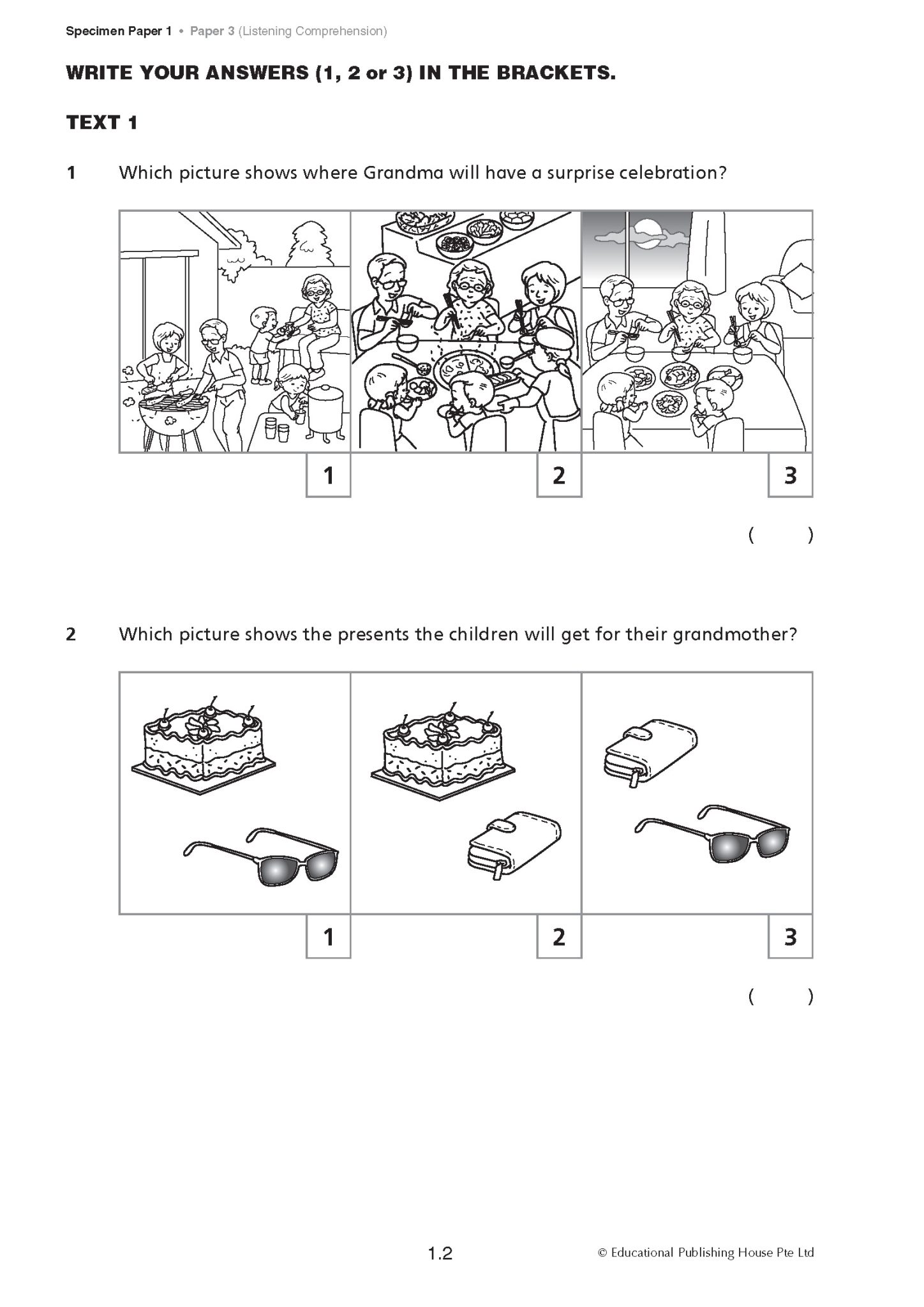 PSLE English Specimen Papers: Paper 3 Listening and Paper 4 Oral – EPH