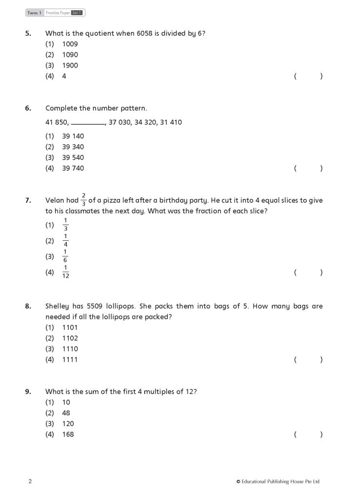 P5 TOP Mathematics Practice Papers – EPH