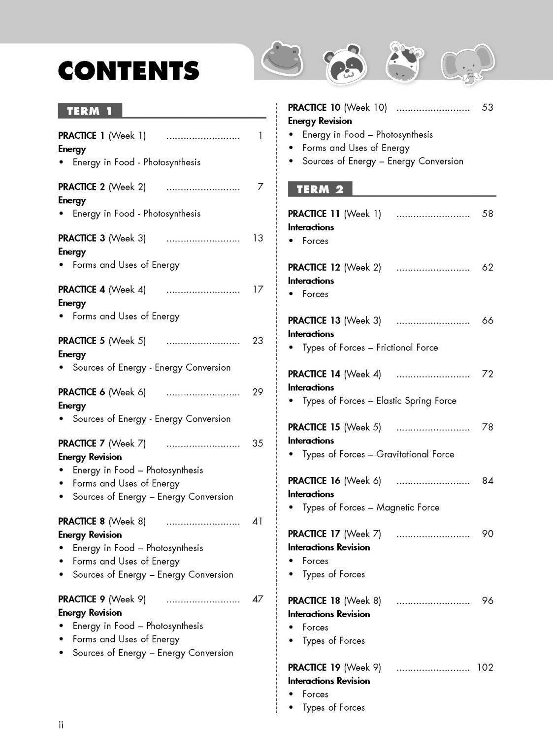 P6 Science Weekly Revision – EPH