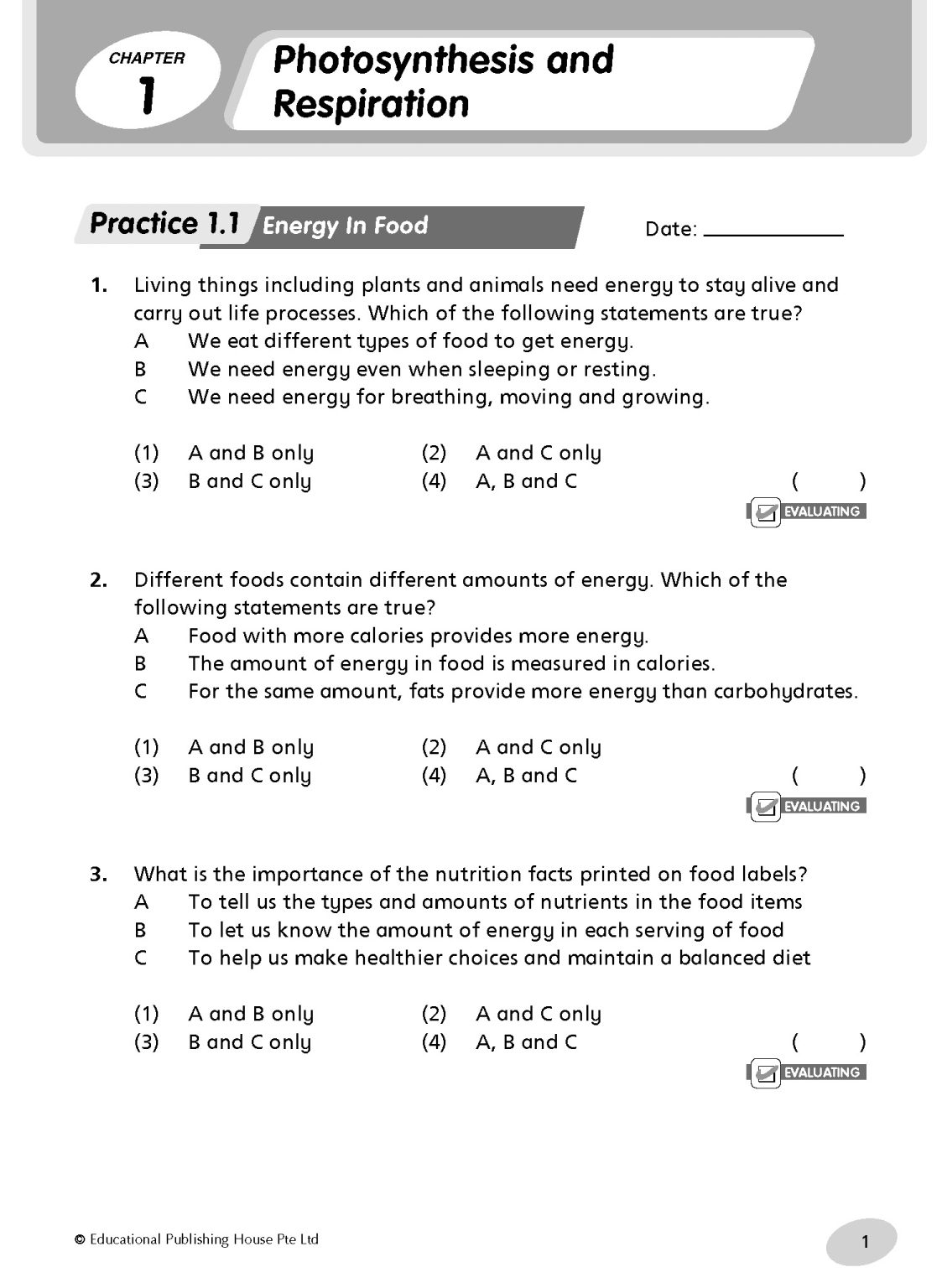 P6 Science Practice – EPH