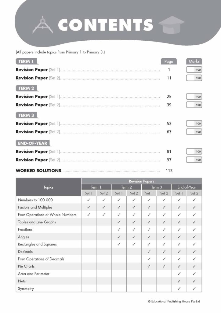 P4 Maths Revision Papers – EPH