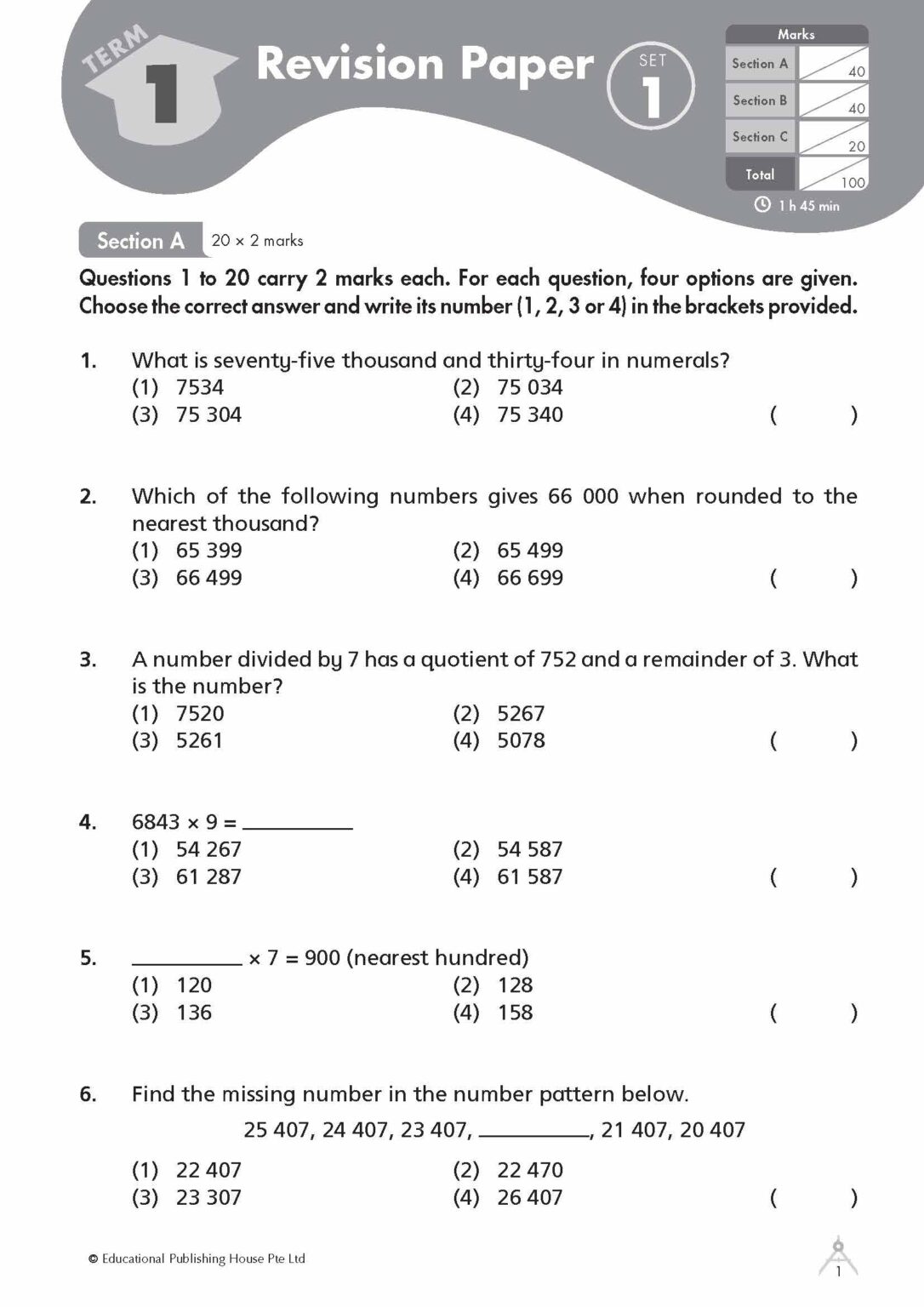 P4 Maths Revision Papers – EPH