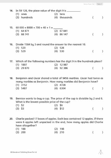 P4 Maths Revision Papers – EPH